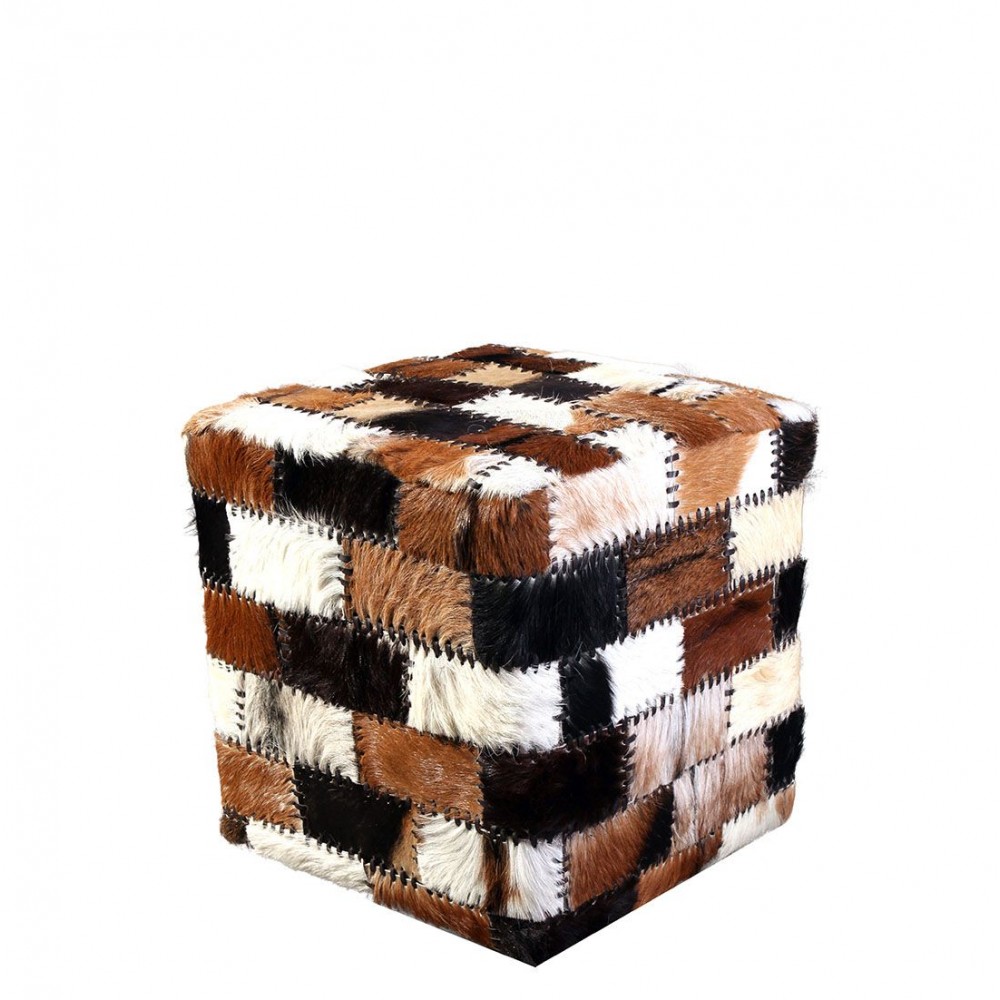 Табуретка EX Home модел Patchwork KB, Естествена кожа - от Мебели ...