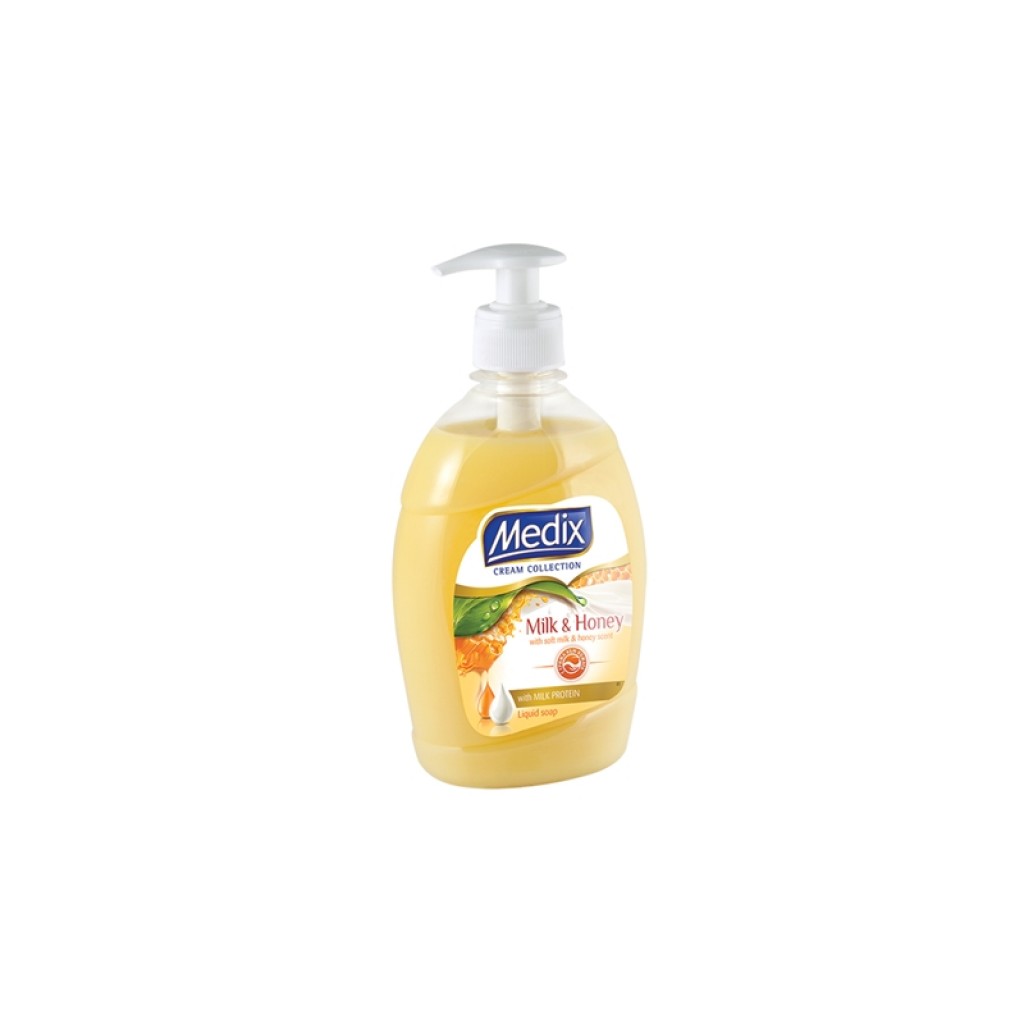 Medix Течен сапун Cream Collection Milk & Honey, с помпа, 400