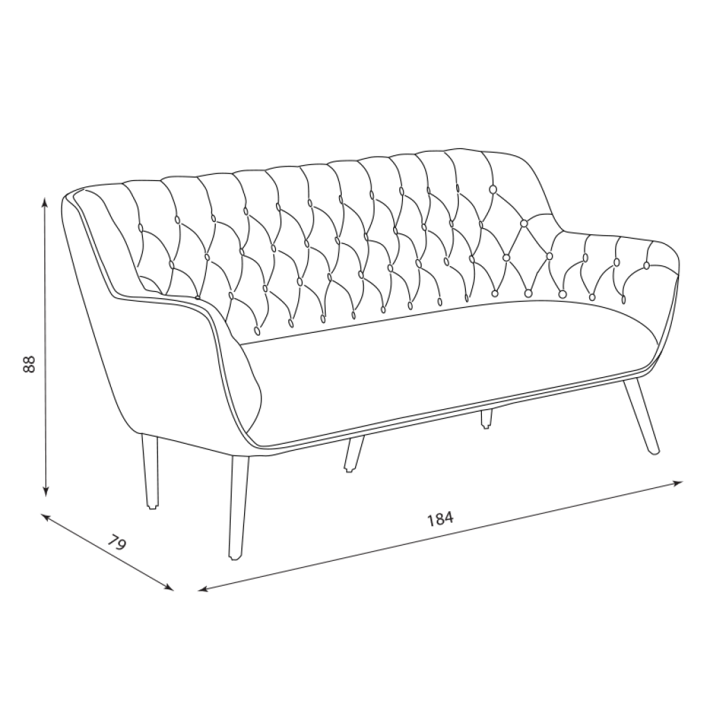 Триместно канапе Sonata Bergen, Бежов, Дърво и Метал - от Мебели Богдан на супер цена